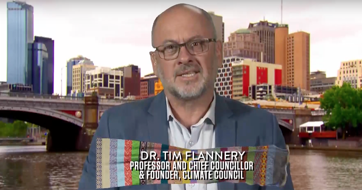 Dr. Tim Flannery on “Carbon Negative Technologies” and Carbon Tax in ...